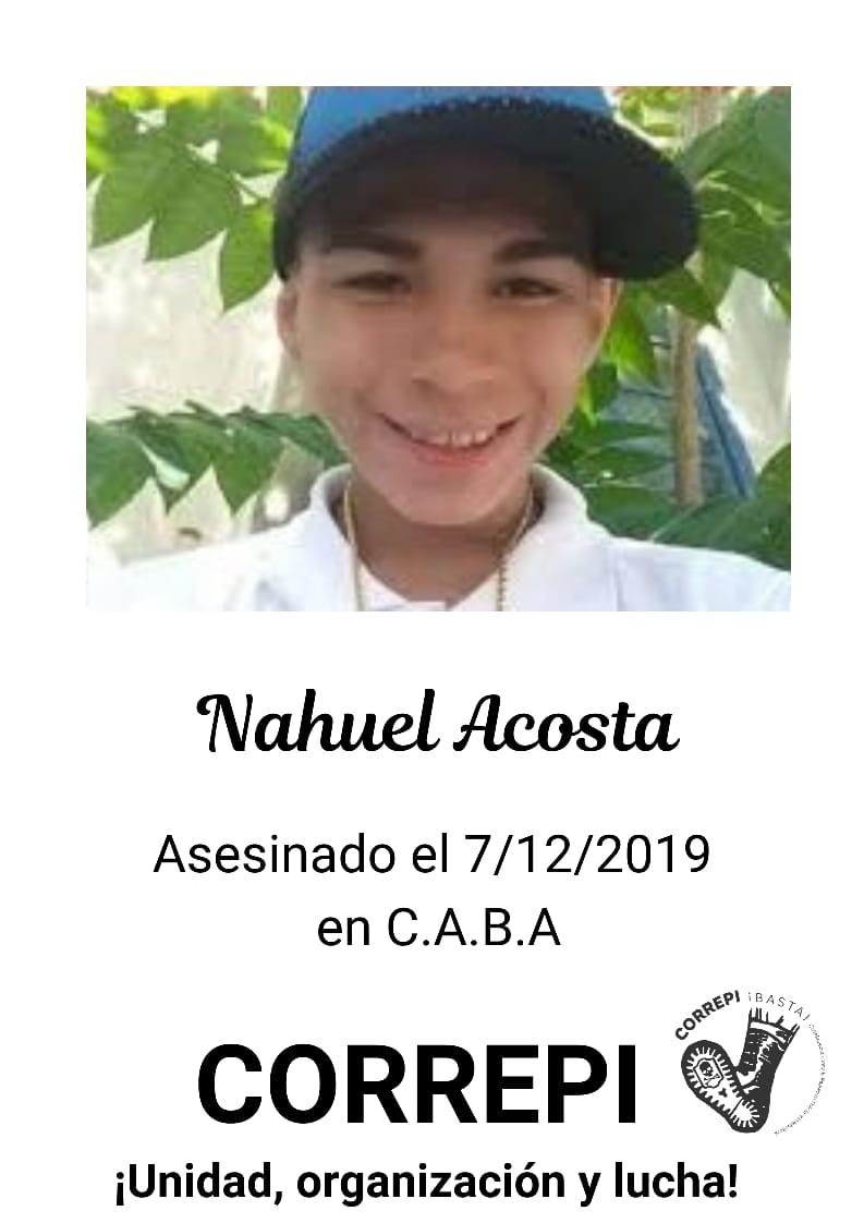 ¡NAHUEL ACOSTA, PRESENTE! | CORREPI